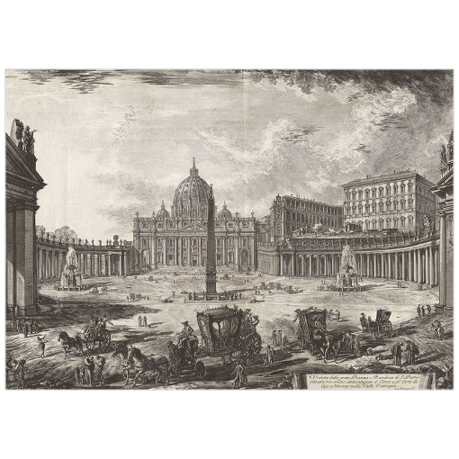 Piazza e Basilica di S. Pietro, from Vedute di Roma – Epiphania Catholic